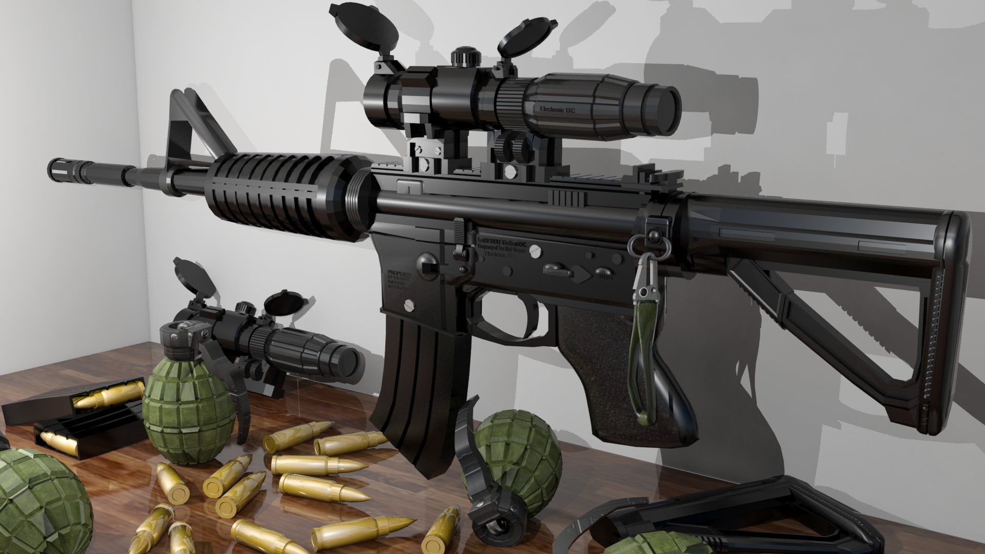 Assault Riffle Free 3D Model - .max - Free3D