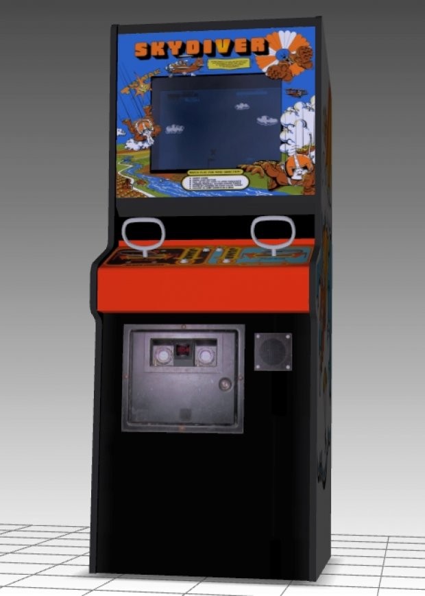 SkyDiver Upright Arcade Machine Free 3D Model - .3ds - Free3D