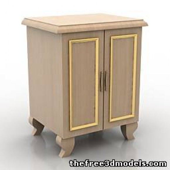 Bedside table Free 3D Model - .3ds .sldprt - Free3D