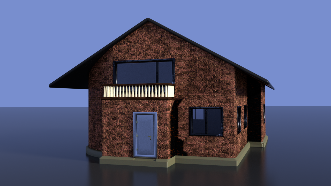 Simple house Free 3D Model - .3ds .obj .blend .fbx .stl - Free3D