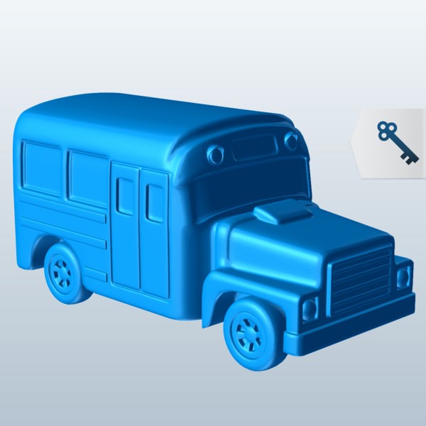 Short School Bus v2 Free 3D Model - .obj .stl - Free3D