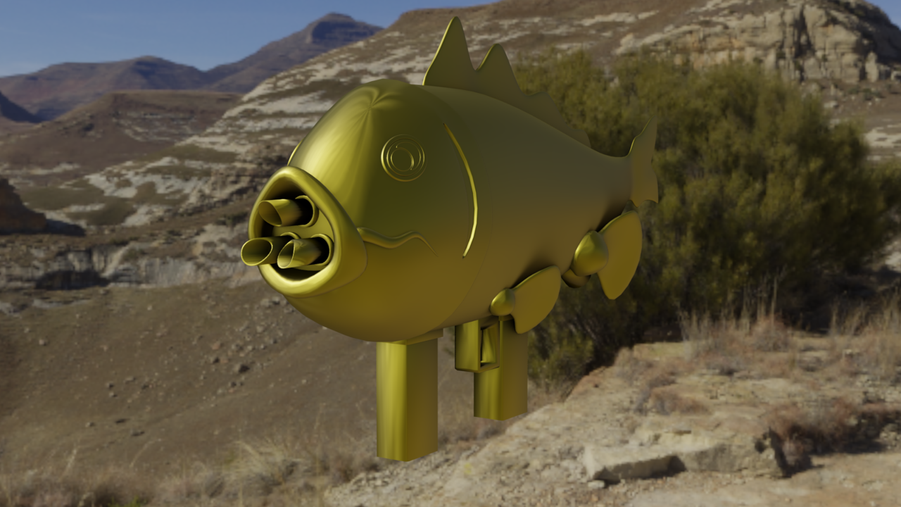 Fish Rocket Launcher Free 3D Model - .fbx .obj - Free3D