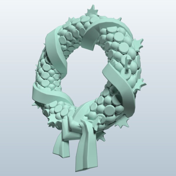 Door Wreath 04 v1 Free 3D Model - .obj .stl - Free3D