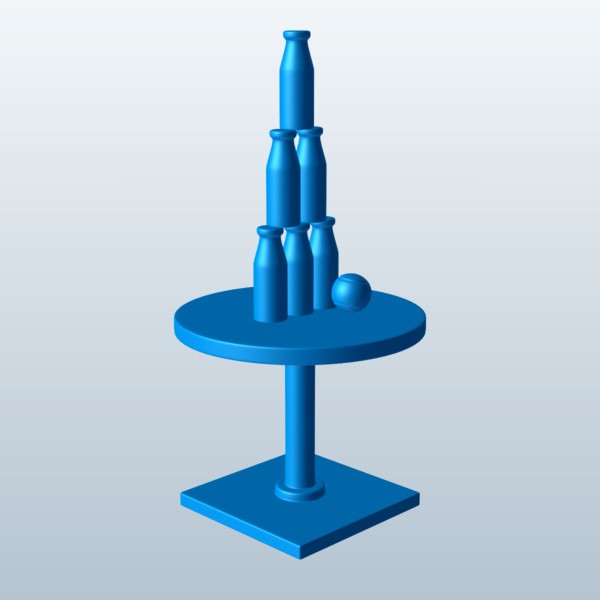 Milk Bottle Toss Game v1 Free 3D Model - .obj .stl - Free3D
