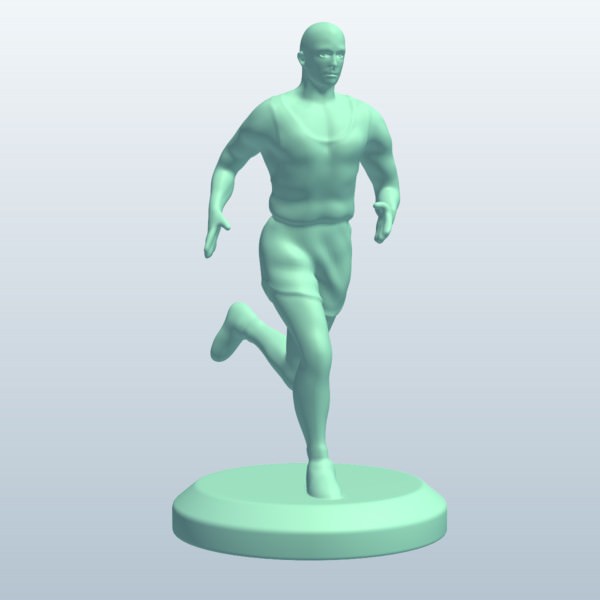 MaleRunning LongDistanceRunner V1 Free 3D Model - .obj .stl - Free3D