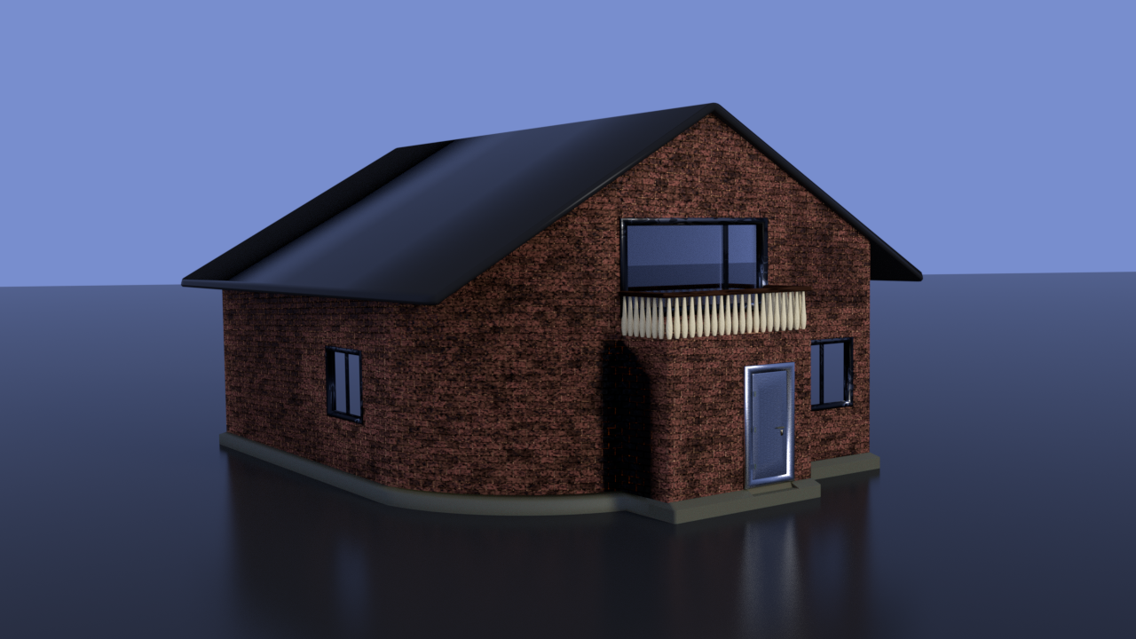 Simple house Free 3D Model - .3ds .obj .blend .fbx .stl - Free3D