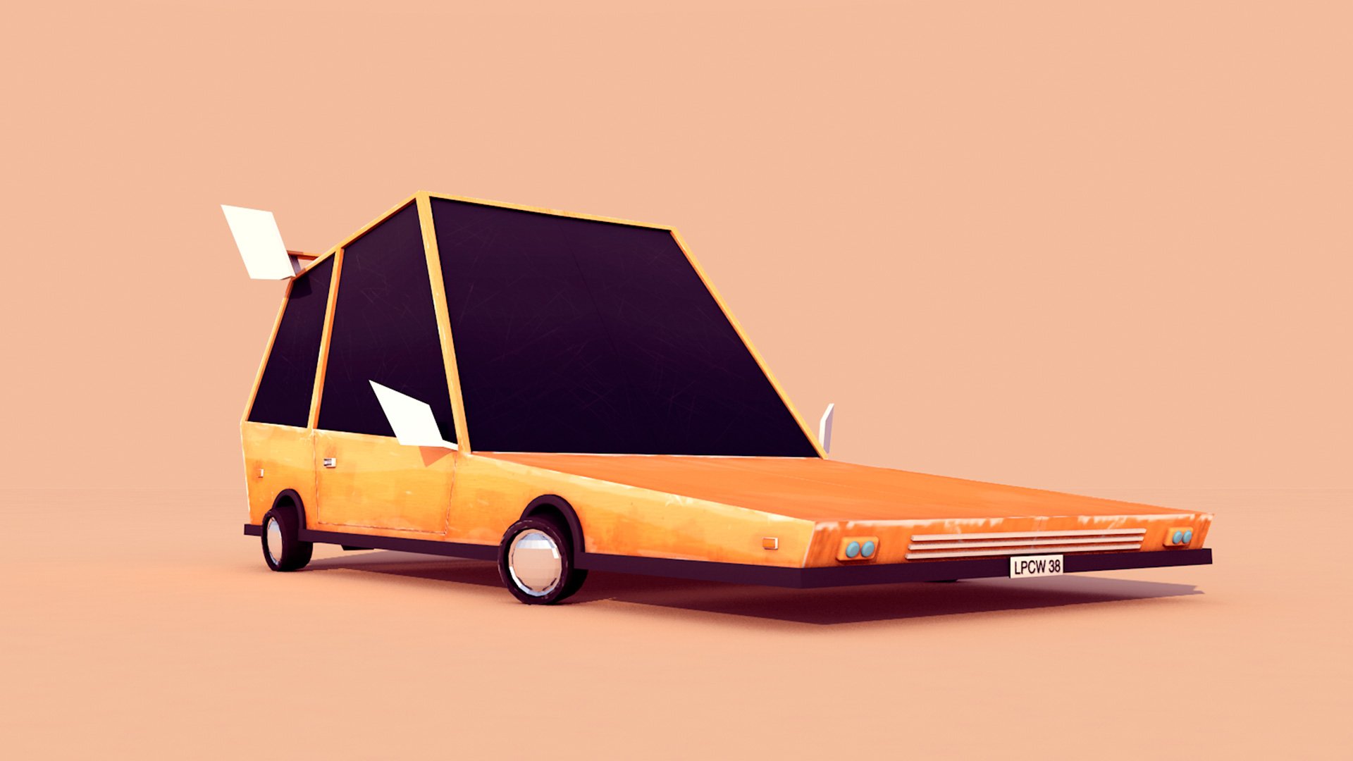 Low Poly Cartoon Car Free 3D Model - .3ds .obj .c4d .fbx - Free3D