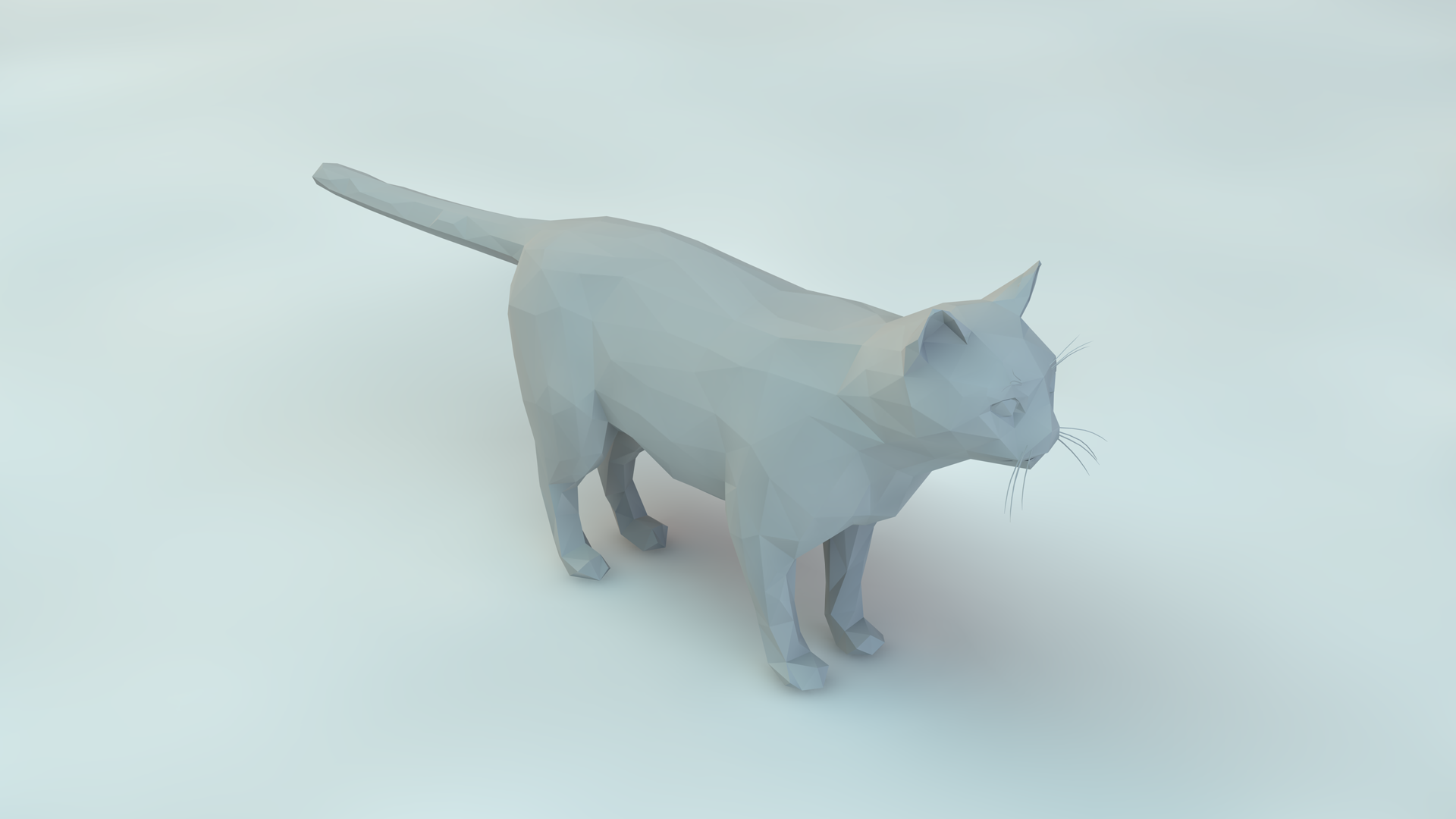 Low poly cat Free 3D Model - .3ds .obj .dae .c4d .fbx - Free3D