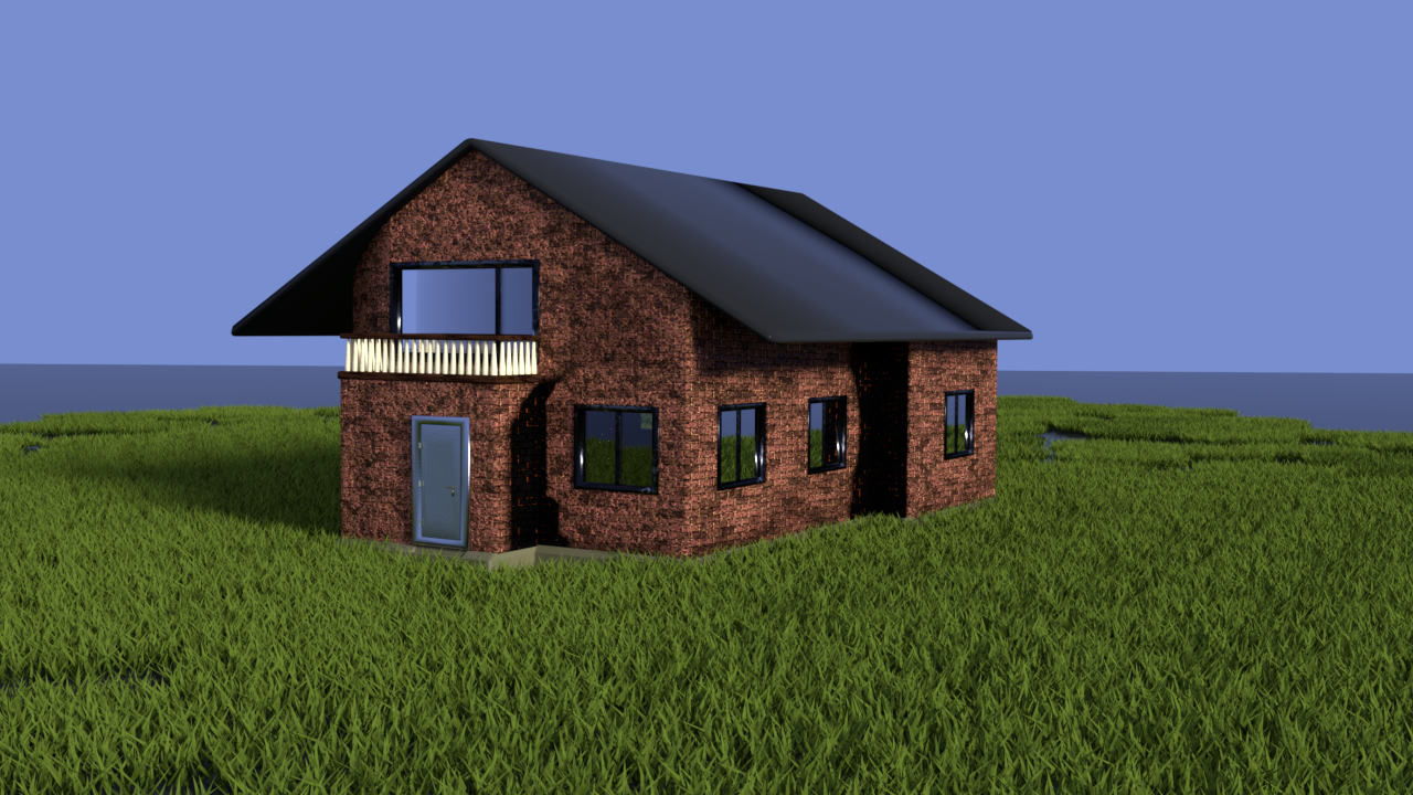 Simple house Free 3D Model - .3ds .obj .blend .fbx .stl - Free3D