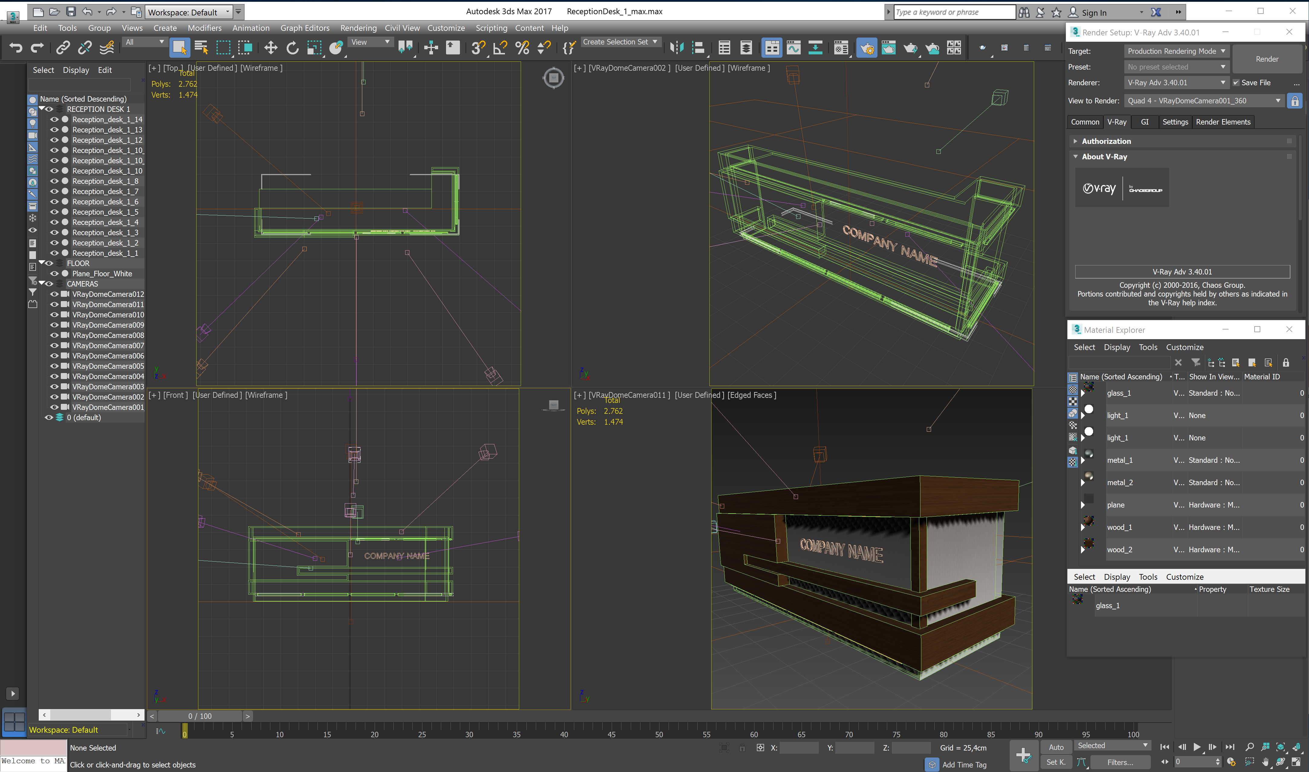 Reception Desk 1 Free 3D Model - .stl .obj .max .fbx .dxf .3ds - Free3D