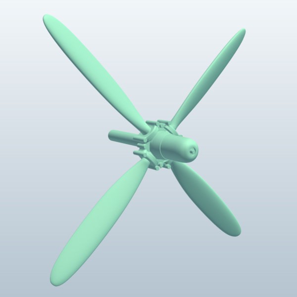 Corsair F4U Propeller v1 Free 3D Model - .obj .stl - Free3D