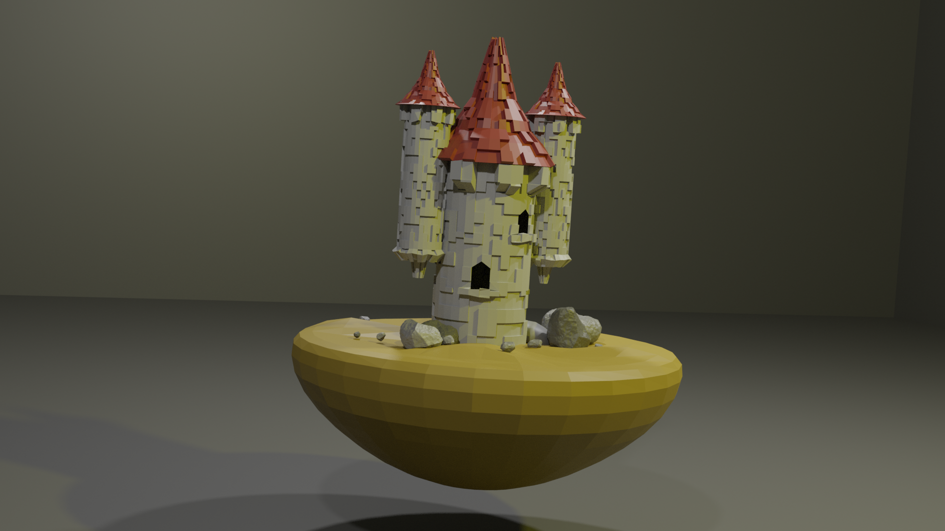 Castle low poly Free 3D Model - .blend - Free3D
