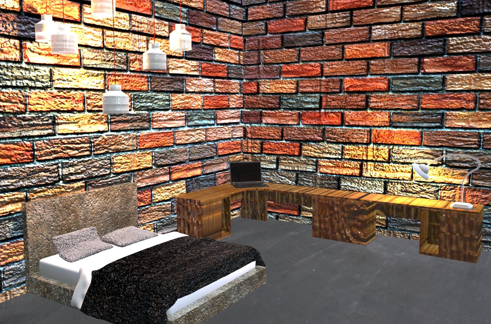 House-bed room Free 3D Model - .3ds .obj .fbx - Free3D