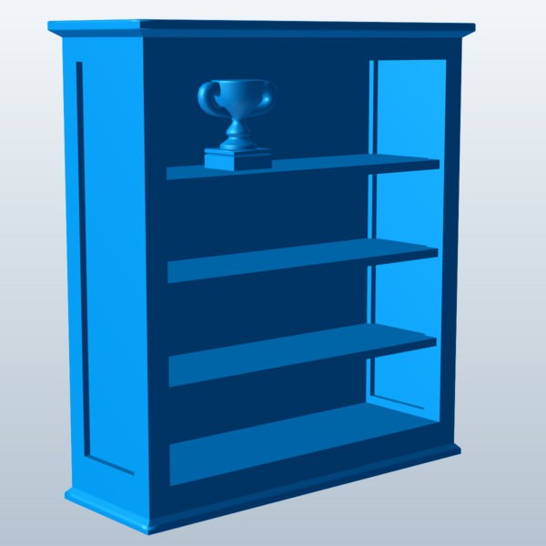 Medium size trophy case v1 Free 3D Model - .obj .stl - Free3D