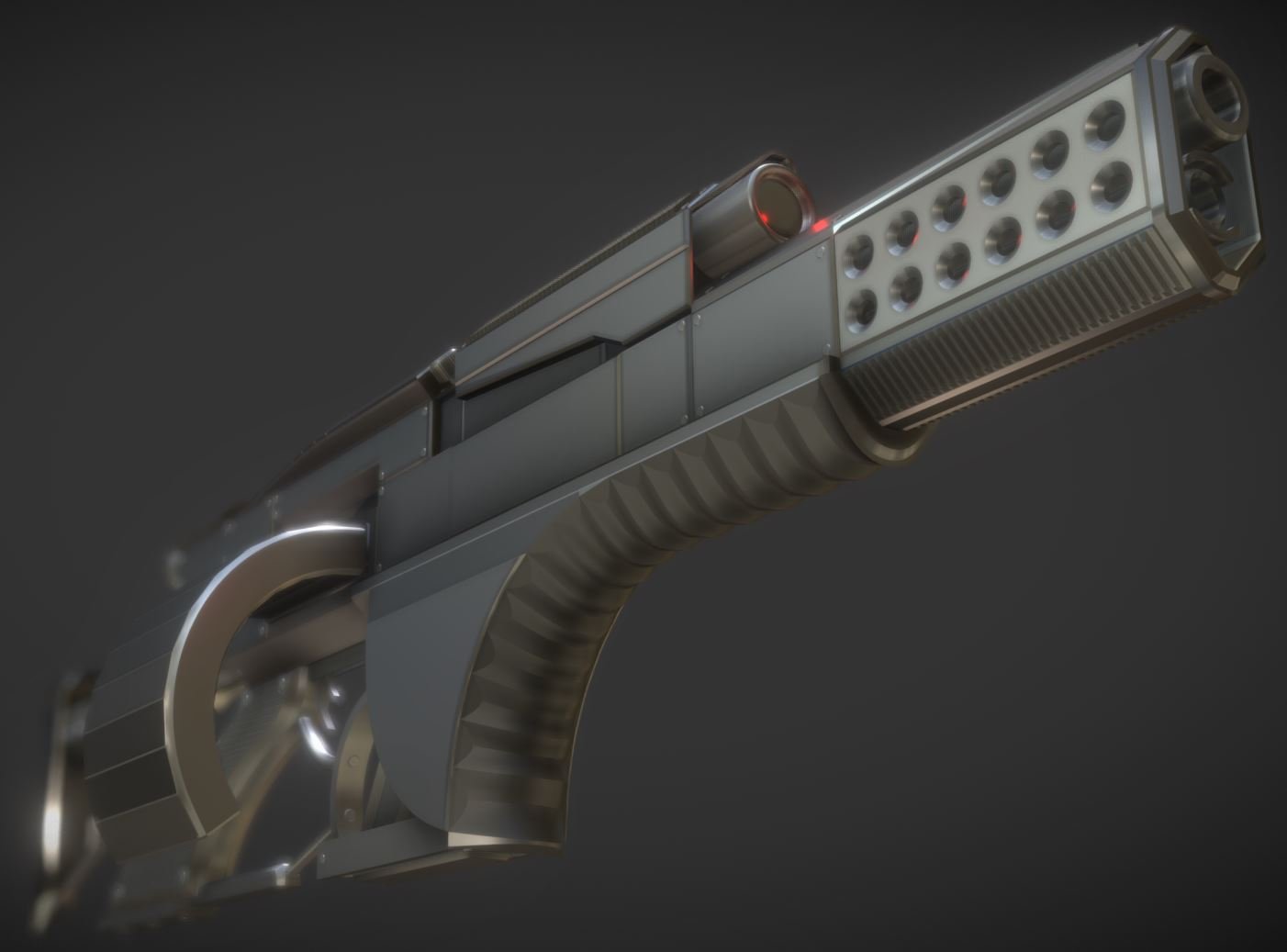 Futuristic Weapon Concept High-Poly Free 3D Model - .obj .dae .blend ...