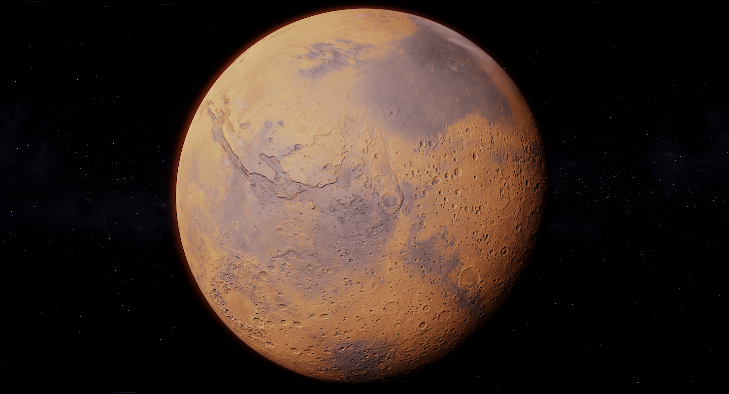Mars Photorealistic 2K Free 3D Model - .blend .max .ma .c4d .fbx .obj ...