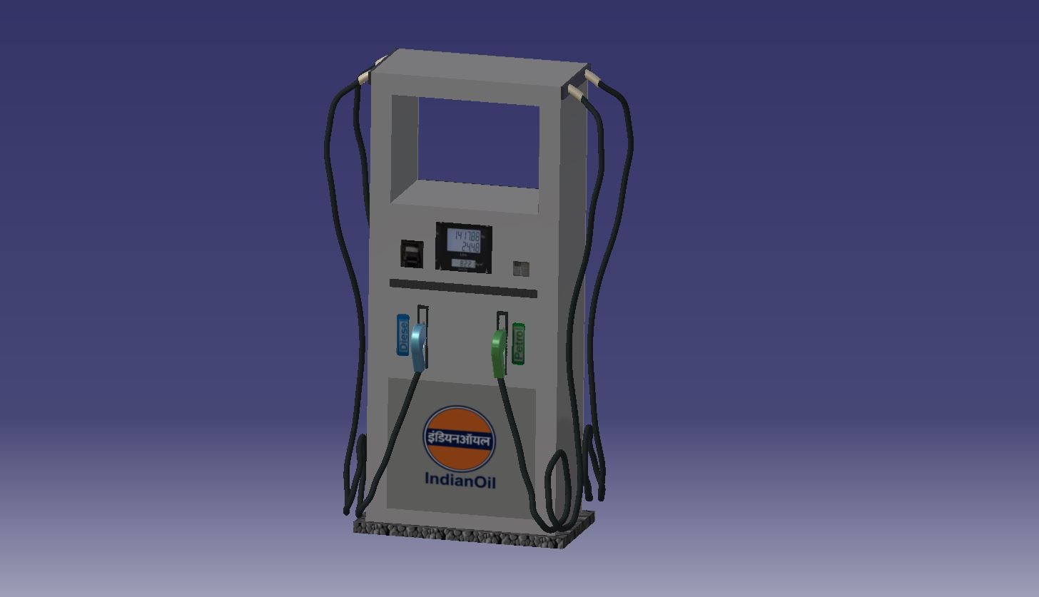 FUEL DISPENSER Free 3D Model - .wrl .stp .iges - Free3D
