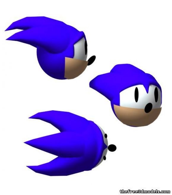 Triste sonic Modelo 3D gratis - .max .fbx - Free3D