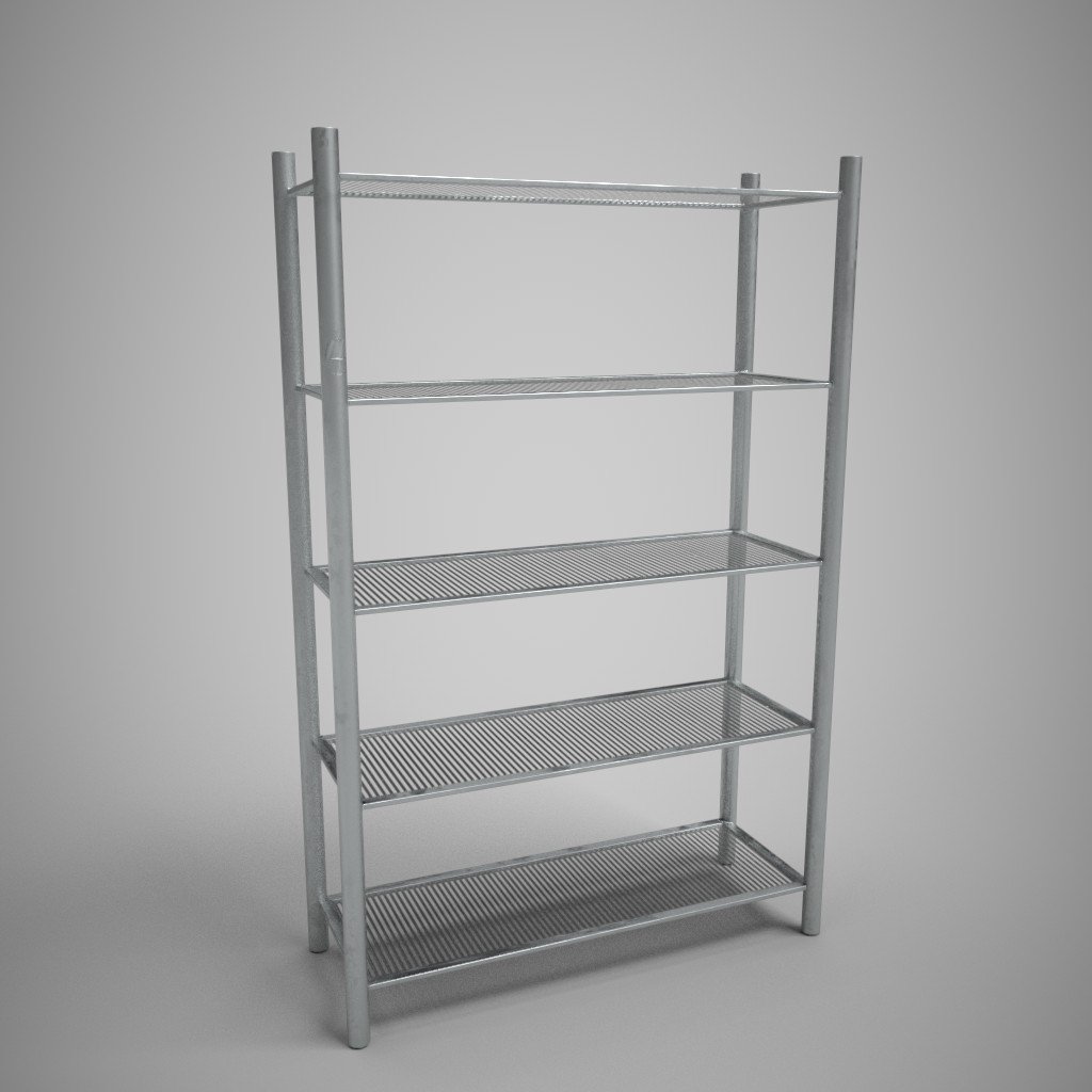 COMMERCIAL WIRE SHELF Free 3D Model - .obj - Free3D
