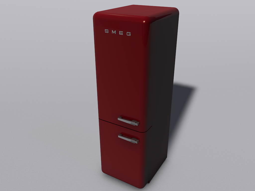 Smeg Fridge Freezer Shell only Free 3D Model - .3ds .c4d - Free3D