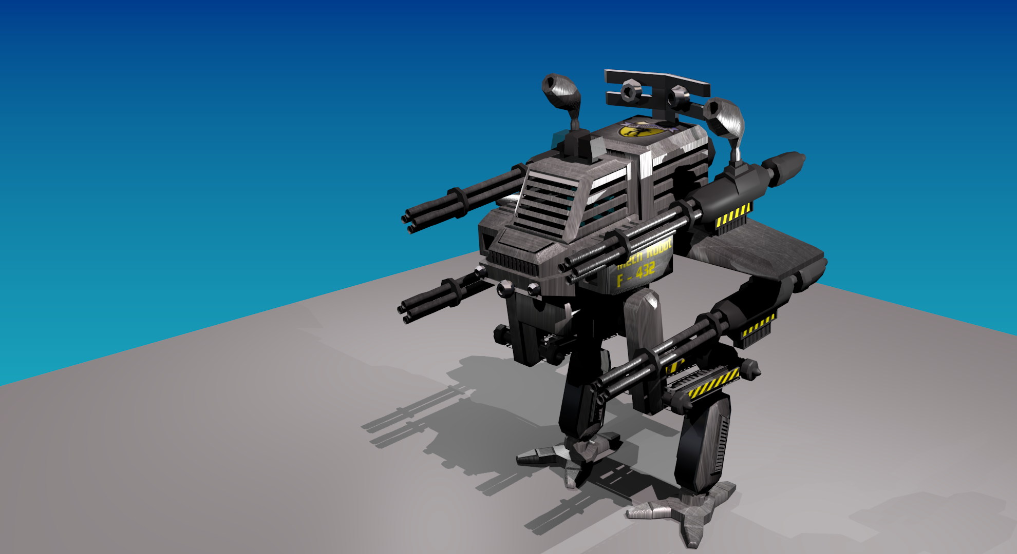 Mech Robot F-432 Free 3D Model - .blend .obj .fbx - Free3D