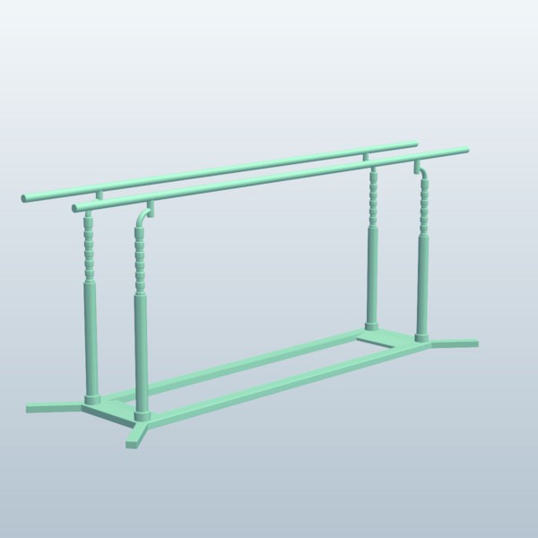 Barras paralelas v1 Modelo 3D gratis - .obj .stl - Free3D