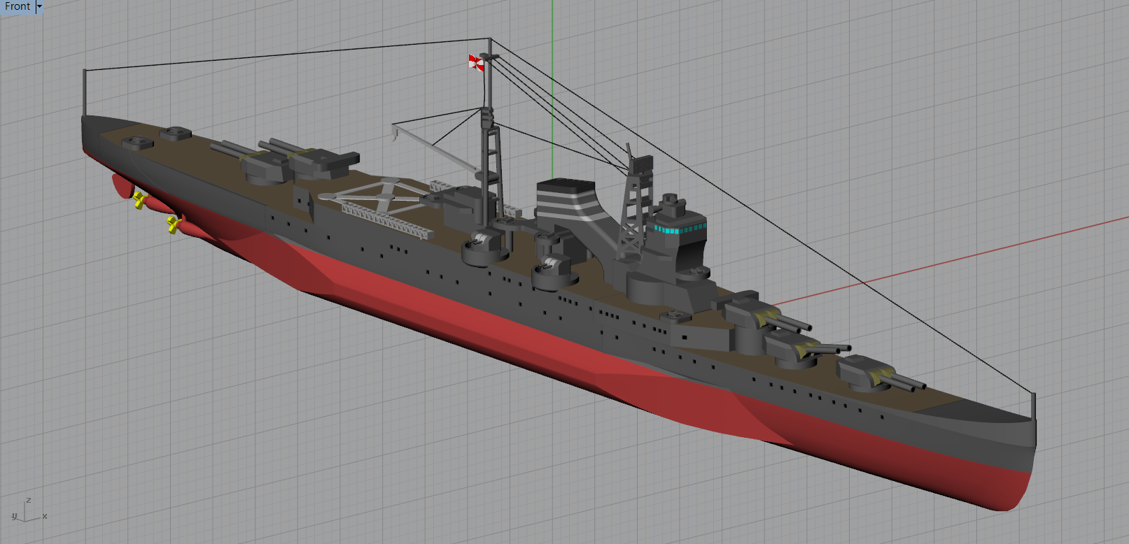 Heavy Cruiser Suzuya Free 3D Model - .3dm - Free3D