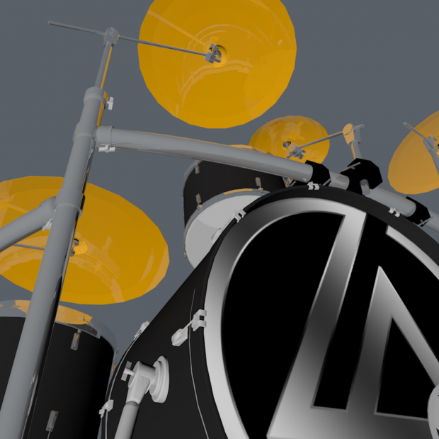 Rob bourdon Drum Set Free 3D Model - .3ds .obj .dae .c4d .fbx - Free3D
