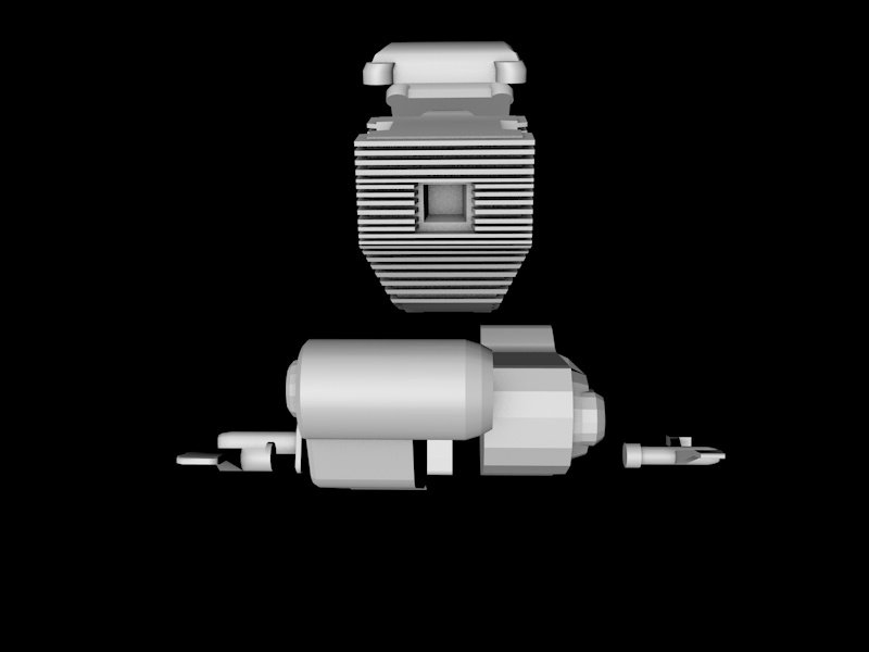 Motorbike Engine Block Free 3D Model - .obj - Free3D
