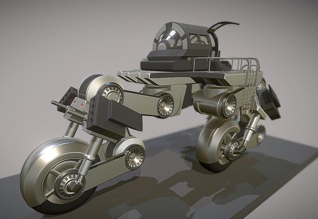Futuristic Trike (Version 2) Free 3D Model - .x3d .dxf .dae .fbx ...