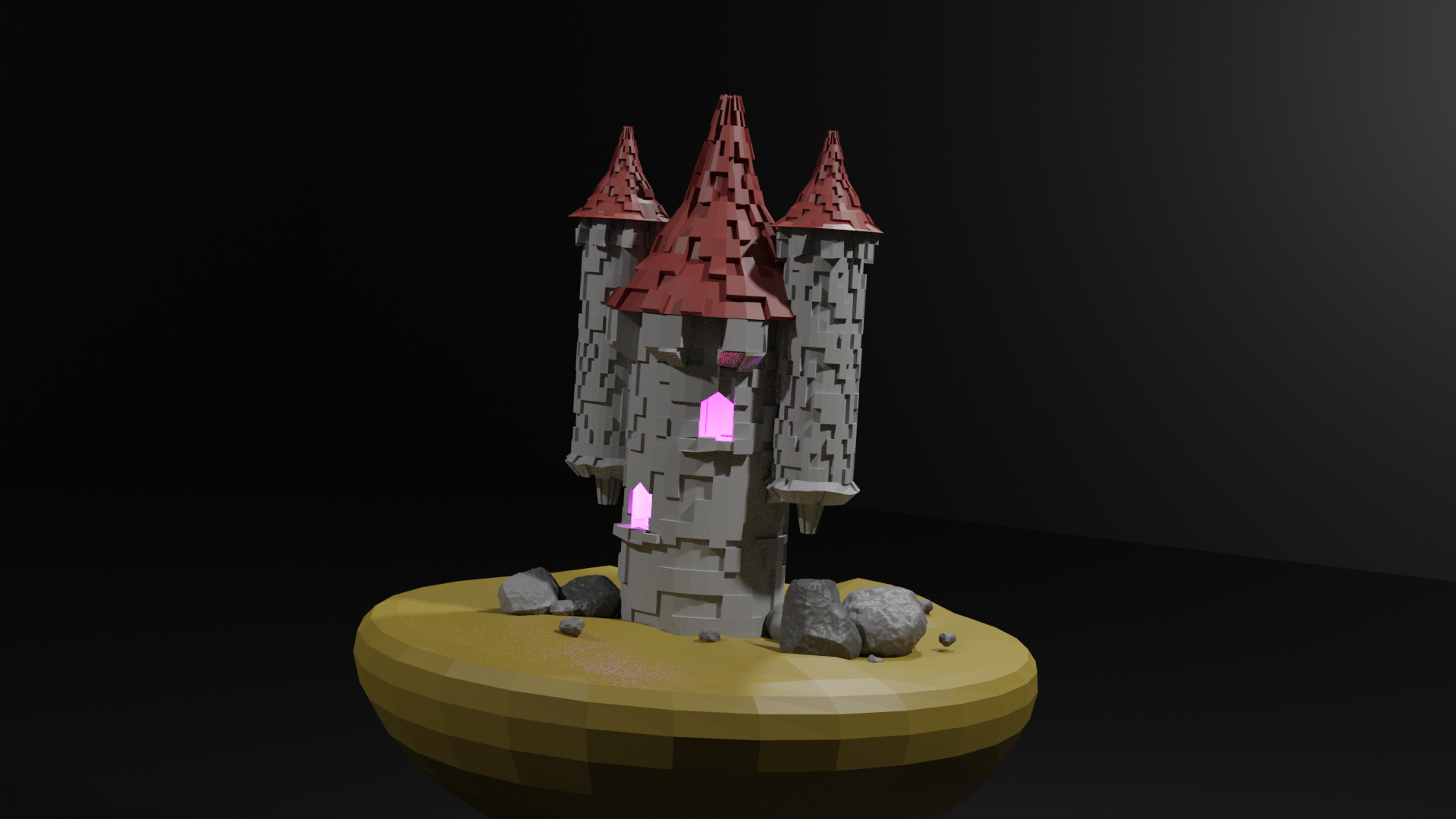 Castle low poly Free 3D Model - .blend - Free3D