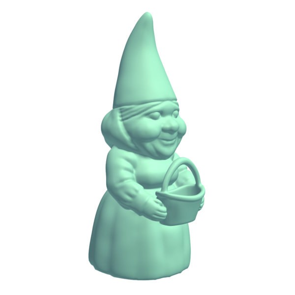 FemaleGnomeWithBasket v1 Free 3D Model - .obj .stl - Free3D