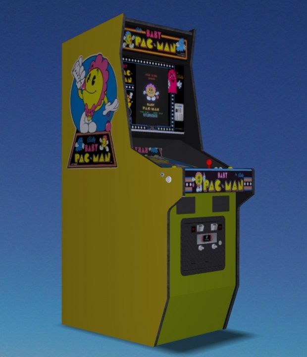 Baby Pac-Man - Upright Arcade Machine Free 3D Model - .3ds - Free3D