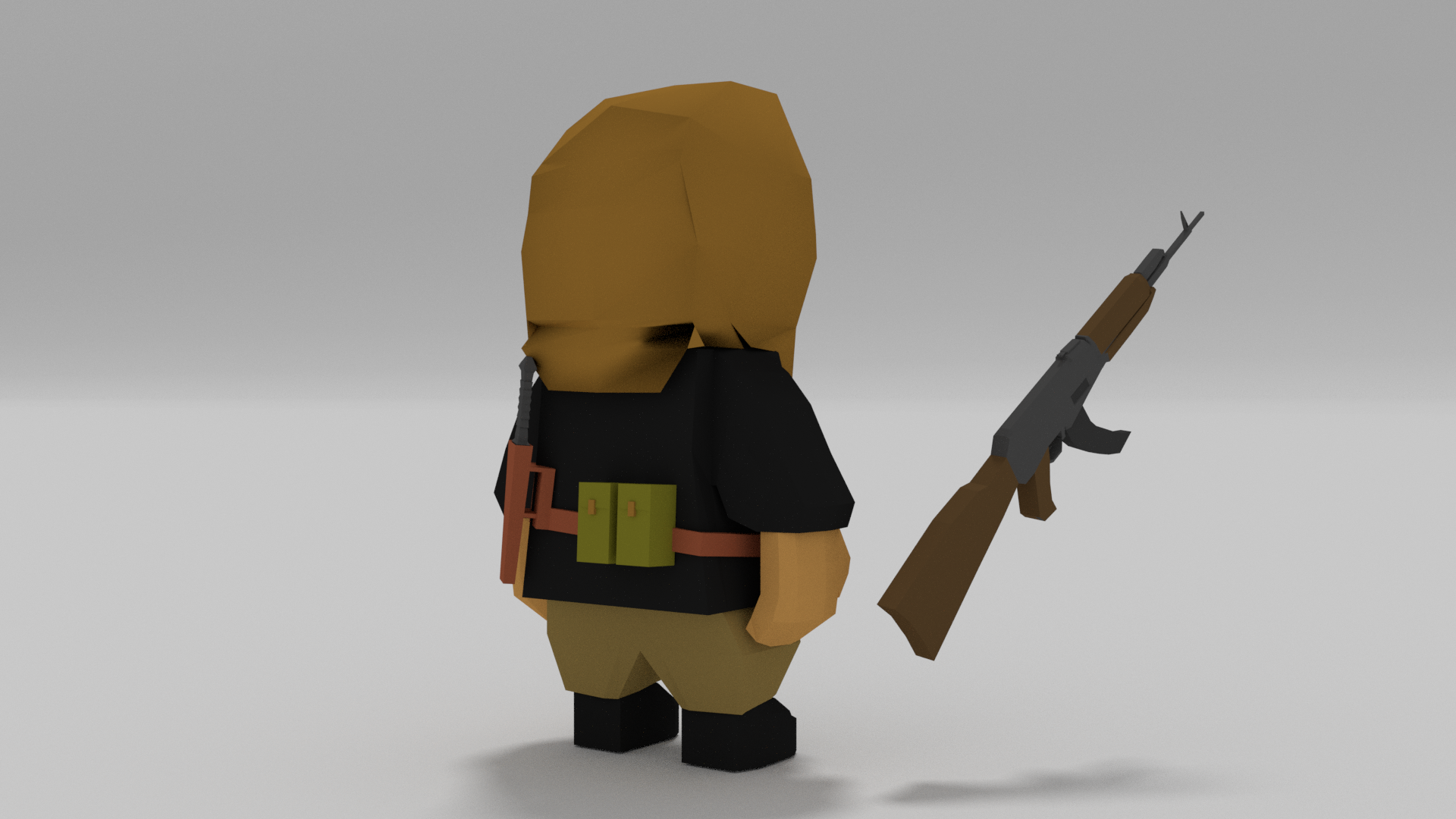 Low Poly Rigs Soldier Free 3D Model - .obj .blend .fbx - Free3D