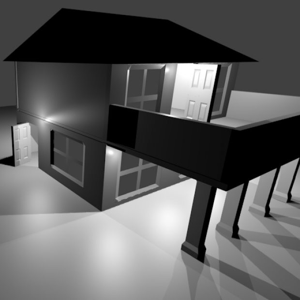 Basic House Free 3D Model - .obj .blend - Free3D