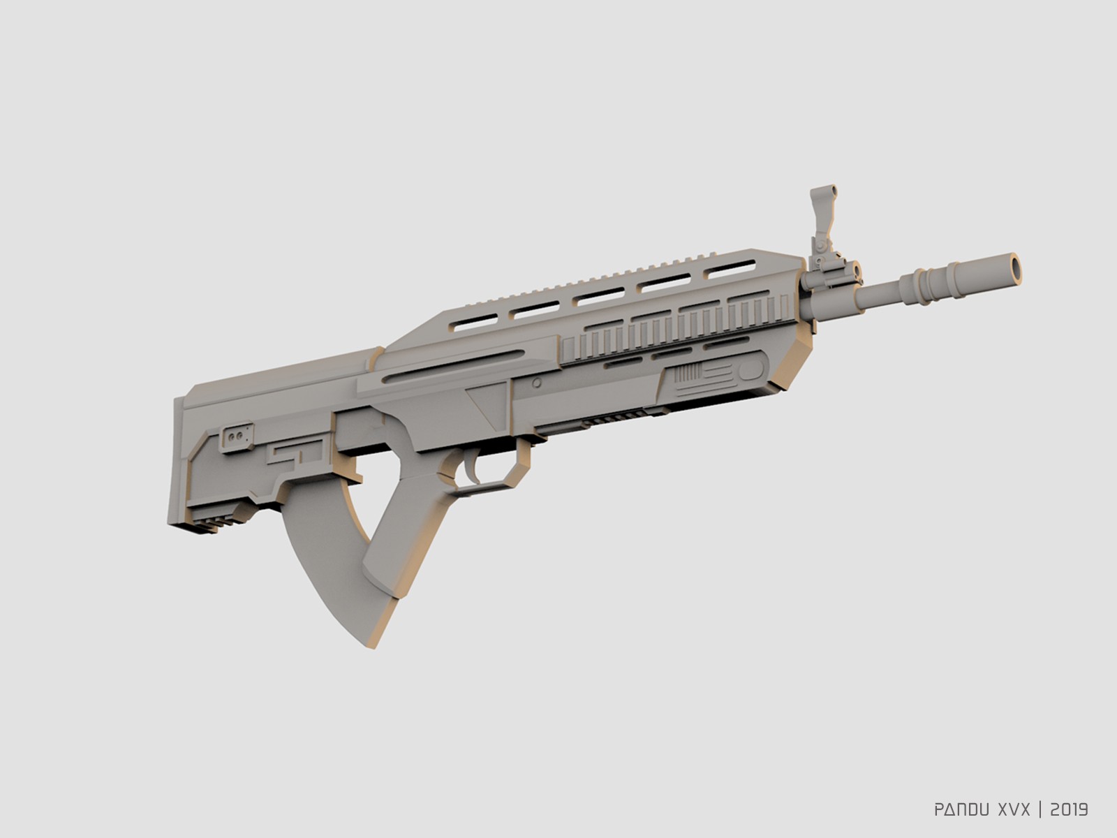 SUPER GUN Free 3D Model - .blend .obj .fbx .stl .3ds - Free3D