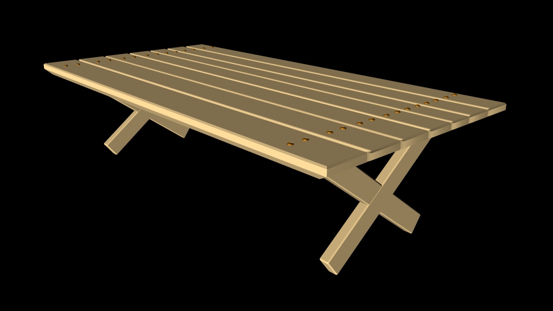 Wooden Table Free 3D Model - .obj - Free3D