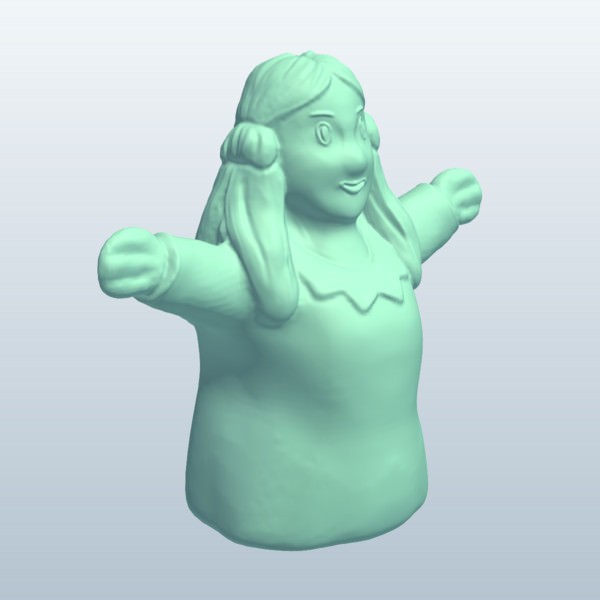 Finger puppet girl v1 Free 3D Model - .obj .stl - Free3D