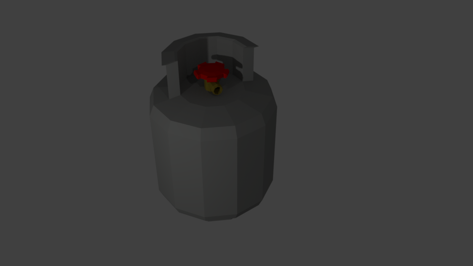 Low Poly Propane Tank Free 3D Model - .fbx - Free3D