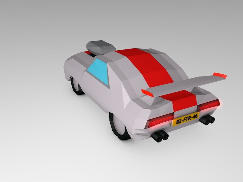 Low poly muscle car Free 3D Model - .c4d .fbx - Free3D