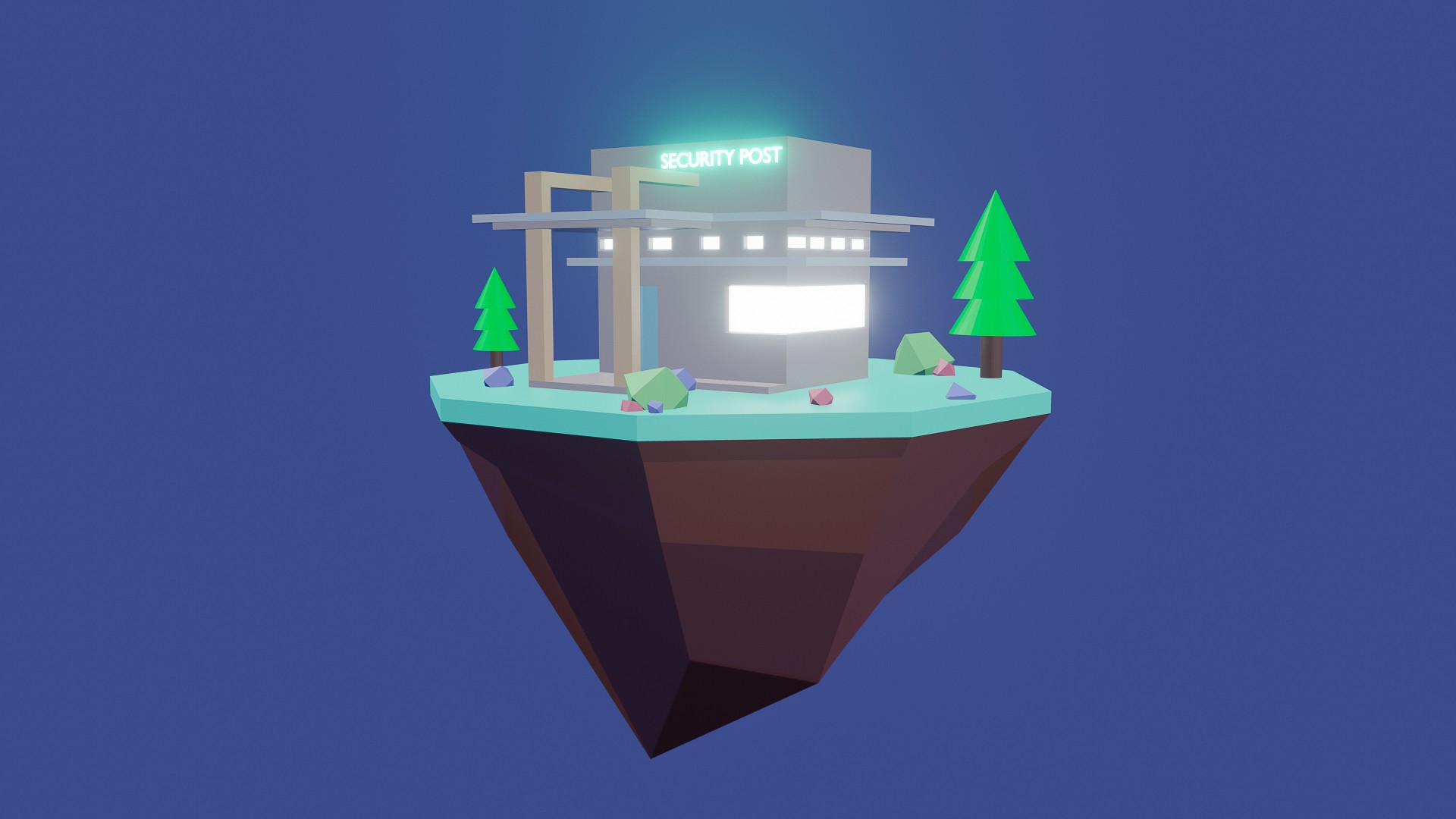 Security Post Free 3D Model - .obj .fbx .blend .x3d - Free3D