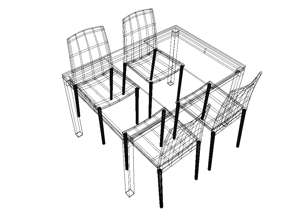 Dining set Free 3D Model - .blend .fbx - Free3D