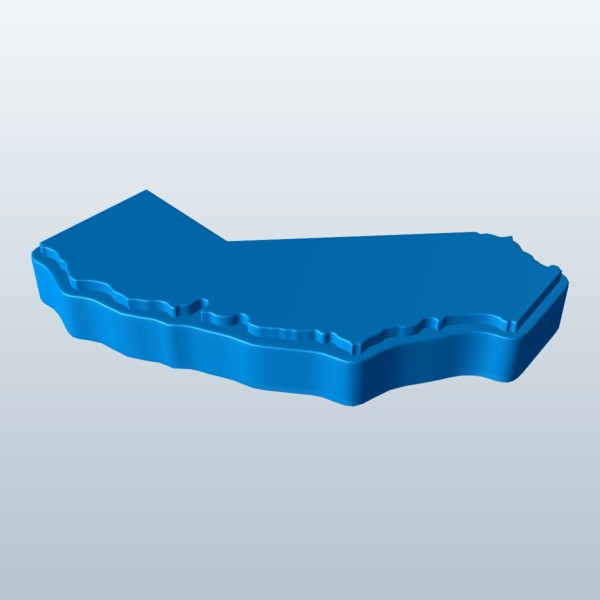 Shape of California v1 Free 3D Model - .obj .stl - Free3D