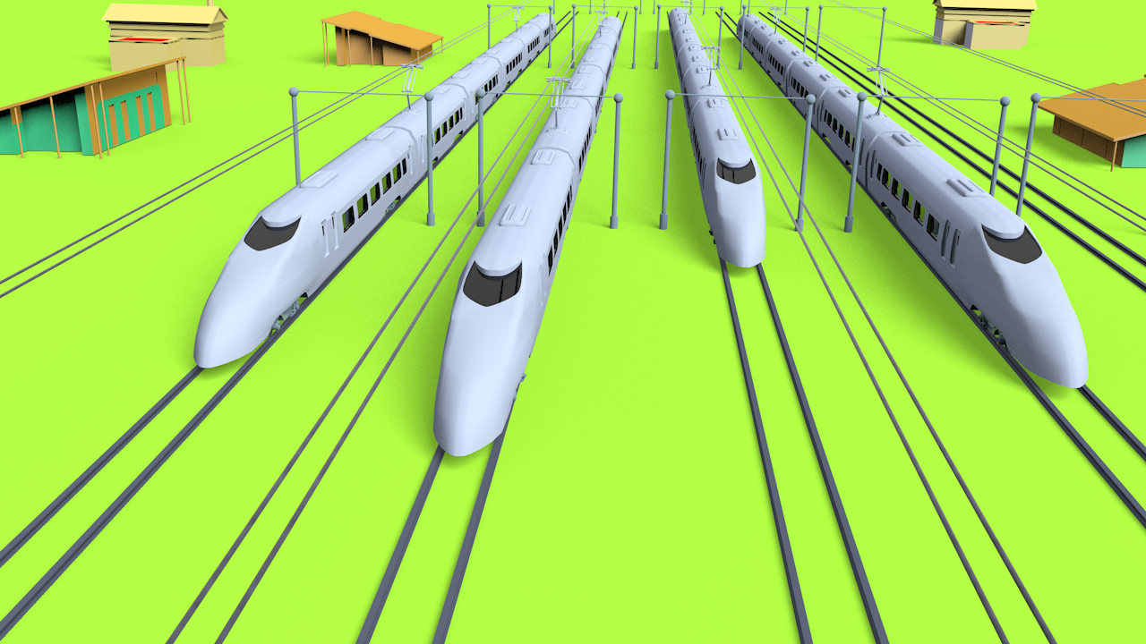 High-speed train Free 3D Model - .c4d - Free3D