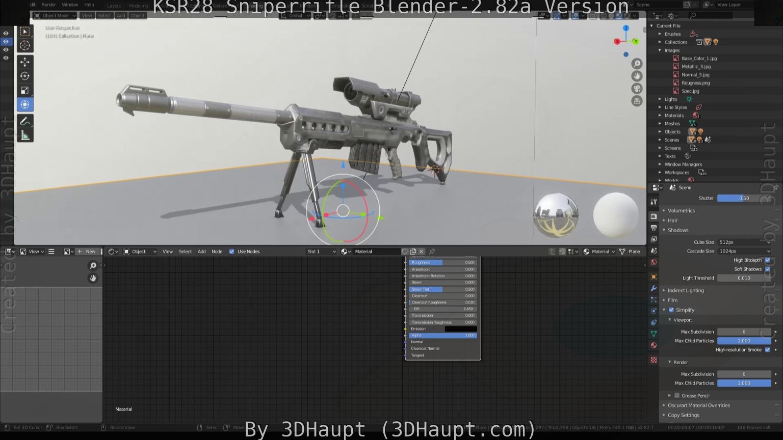 KSR28 Sniperrifle Blender 2-82a Version Free 3D Model - .textures .stl ...