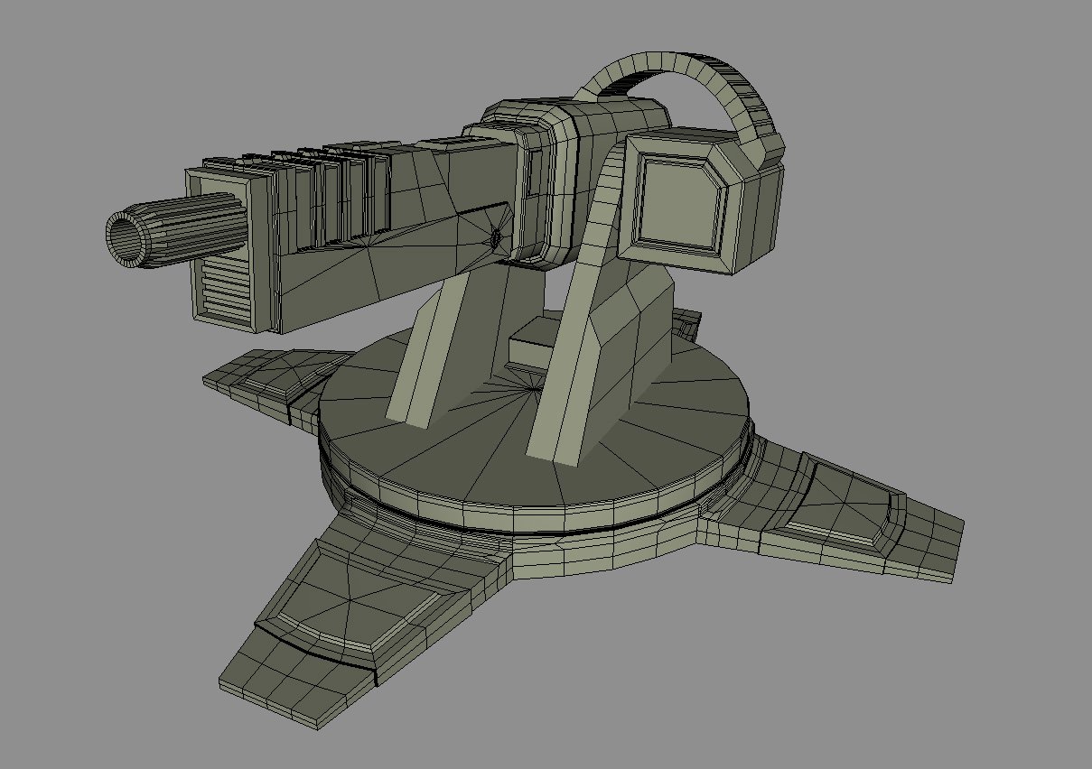 Machinegun Turret Free 3D Model - .obj - Free3D