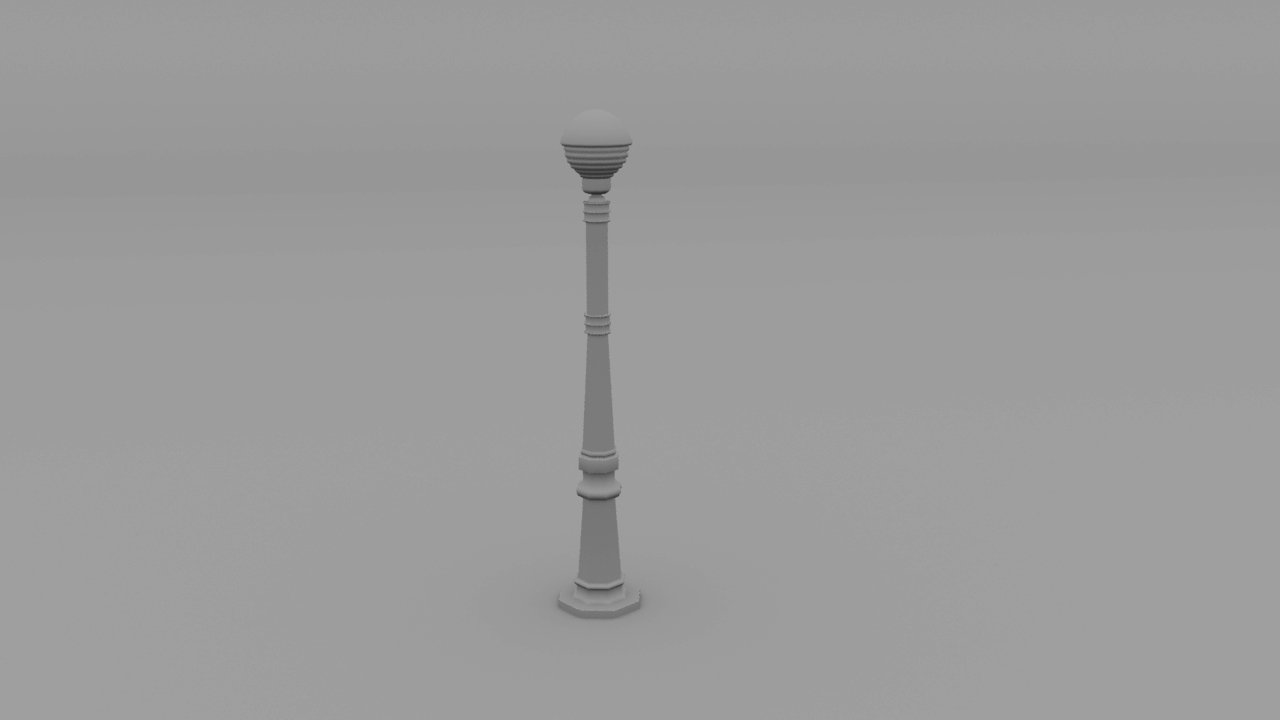 Lamp post 1 Free 3D Model - .obj .ma .mtl - Free3D