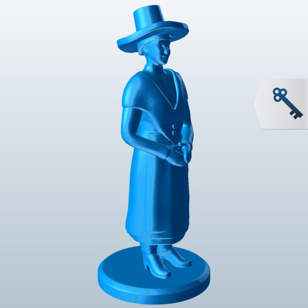 Welsh woman v1 Free 3D Model - .obj .stl - Free3D