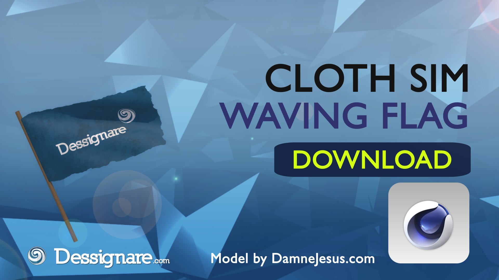 Waving Flag Free 3D Model - .c4d - Free3D