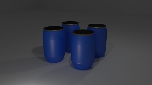 Blue plastic barrel Free 3D Model - .obj .blend - Free3D